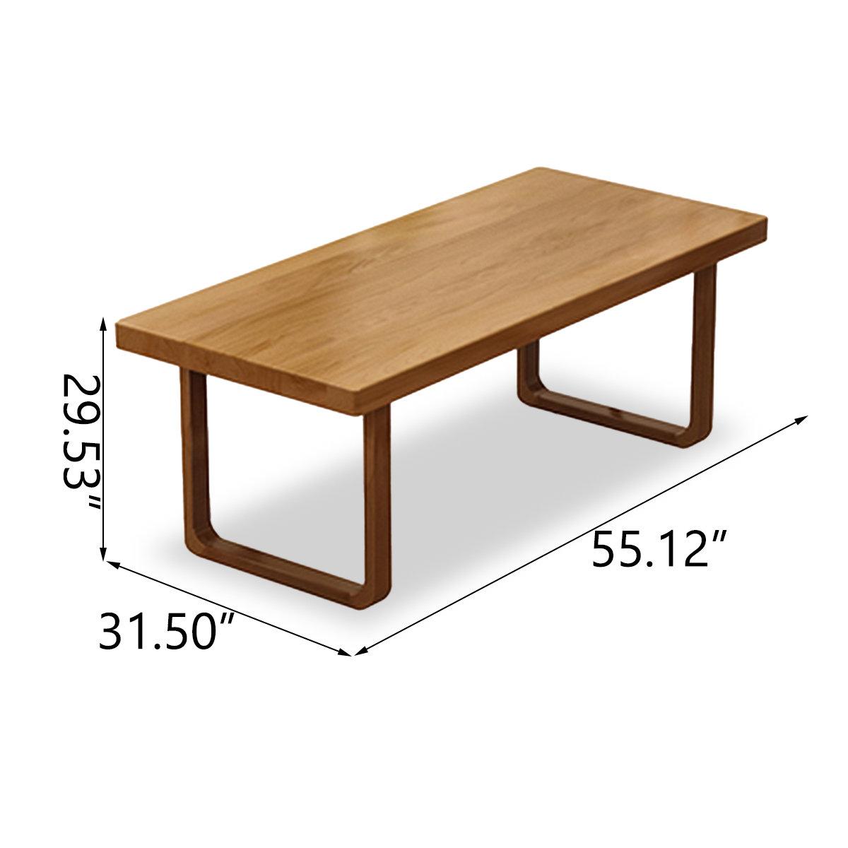 Latitude Run® 78.74" Brown Rectangular Solid Wood Dining Table | Wayfair